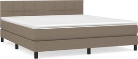 Box spring postel s matrací taupe 180x200 cm textil 3140077