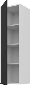 ARIA bc | horní skříňka 30 G-108 1F policová | 30 cm | EXTRA VYSOKÁ | ANTI FINGERPRINT povrch | bílá/černá