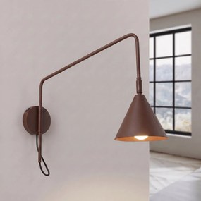 Sollux Lighting Nástěnné svítidlo NOX 1 hnědé s vypínačem
