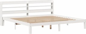 Rám postele s čelem bez matrace bílý 200x200 cm 3306797