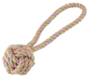 Hračky pro psy, Beco Hemp Rope - Ball on Loop-M