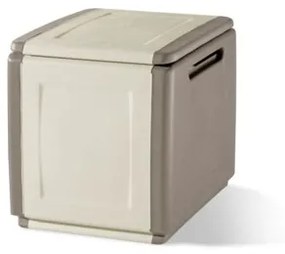 Plastový úložný box Linea Cube 1dílný - béžovohnědá
