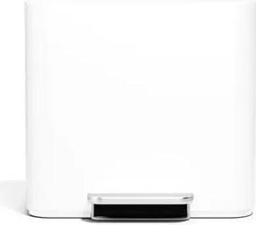 Simplehuman DUAL MINI bílá ocel / Pedálový odpadkový koš na tříděný od