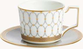 Šálek na kávu's podšálkem z kostního porcelánu Fine Bone China Renaissance