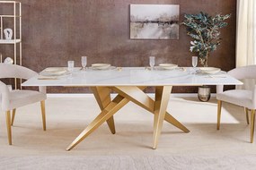Luxusní jídelní stůl Bonaldo z odolné keramiky v mramorovém designu 200cm