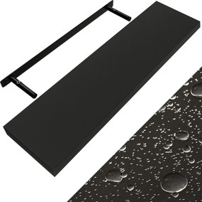 Nástěnná police Nástěnná police 90cm černý + držák