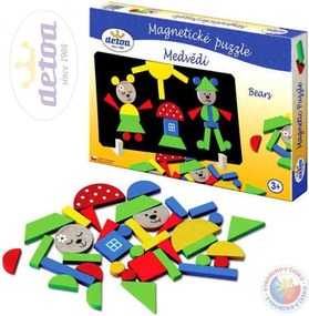 DETOA Puzzle medvědi magnetické * DŘEVĚNÉ HRAČKY * dt12907