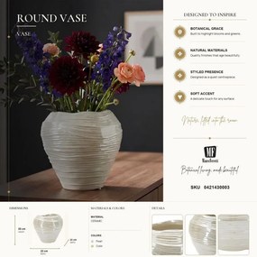 Váza Roundy 22 cm perleťová