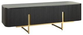 Massive home | TV stolek GATSBY 160 cm retro styl mango, černo-zlatý