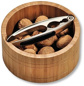 Dřevěná miska na ořechy s louskáčkem Nuts, 17x7 cm