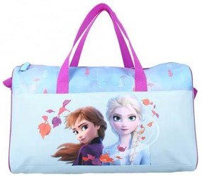 Vadobag - Dívčí sportovní / cestovní taška kabela Ledové království - Frozen Elsa a Anna / 24 x 40 x 19 cm / objem 18l