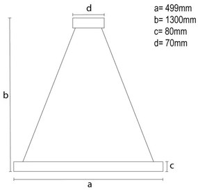 LED Stmívatelný lustr na lanku LED/80W/230V 3000-6500K bílá + dálkové ovládání