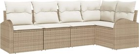 Set pohovek 5 ks Béžová Polyester 3346041