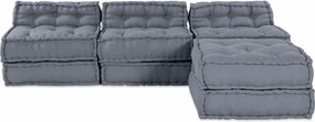 Modulová pohovka Textil Šedá 210 x 140 x 56 cm 3315094