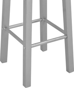 Barové stoličky 2 ks stříbrné MDF 284410
