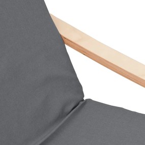 Relaxační křeslo s podnožkou tmavě šedé textil 3154897