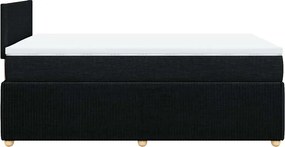 Box spring postel s matrací černá 120x200 cm textil 3287418