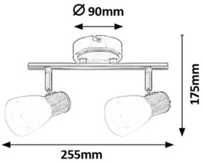 Rabalux 6487 - Bodové svítidlo GAVIN 2xE14/40W