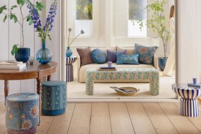 Pip Studio Puf  Rosa Rani - modrý (Designový taburet)