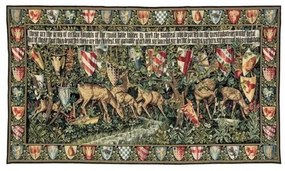 Vlámský gobelín tapiserie -  Coat of Arms by William Morris
