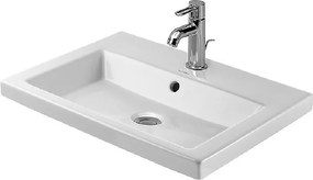 Duravit 2nd floor - Umyvadlo 600x430 mm, s přepadem, s otvorem pro baterii, bílá 0347600000