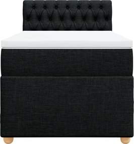 Box spring postel s matrací černá 80 x 200 cm textil 3288816