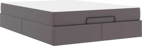 Rám postele s matrací Jiný 2 ks Šedá PVC 3399431