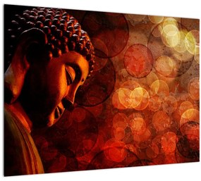 Obraz - Buddha v červených tónech (70x50 cm)