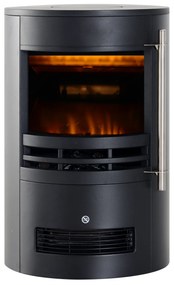 Elektrický nástěnný krb HOMCOM LED 900/2000W s realistickým efektem plamene 41x41x64,5 cm pro příjemné večery |