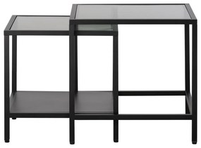 Skleněné odkládací stolky v sadě 2 ks 50x50 cm Bronco – Unique Furniture