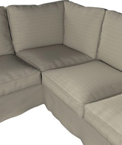 Potah na pohovku IKEA  Ektorp rohová barva béžová látka pletený vzor