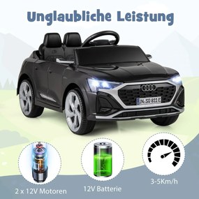 Costway Licencované elektrické vozidlo Audi SQ8 Dětské auto 12-V s – černý