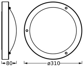 Ledvance - Koupelnové stropní svítidlo BATHROOM CLASSIC 1xE27/15W/230V IP44