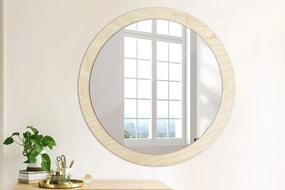 Kulaté zrcadlo tištěný rám Textura dřeva fi 90 cm
