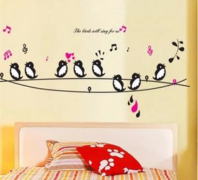 Živá Zeď Samolepka na zeď Zpívající ptáčci