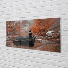 akrylový obraz Ženské podzimní hory 100x50 cm