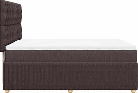 Box spring postel s matrací tmavě hnědá 140x190 cm textil 3292061