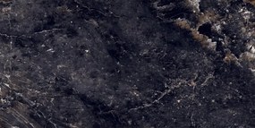 Mexen Rokocha Černý glazovaný rektifikovaný gres G1, dlaždice podlahovo-stěnná 120 x 60 cm, vysoký lesk