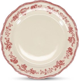 Vínový/slonovinový porcelánový talíř ø 27 cm Cyril – S|P Collection