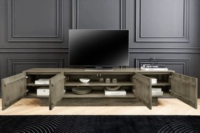 Invicta Mangový TV stolek ART DECO šedá 200 cm 46804
