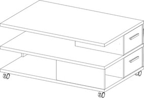 Konferenční stolek Pia, dub sonoma