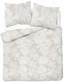 Detexpol Bavlněné povlečení 160x200 Béžová s listy - tropický vzor, 100% bavlna - 5335 B - Soft Meadow