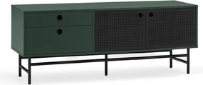 Tmavě zelený TV stolek 140x52 cm Punto - Teulat