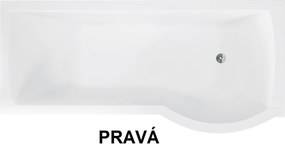 Besco INSPIRO 160 x 70 cm VANINSPIR160P+OLVPINOZ vana včetně vanové zástěny pravá Koupelny Bernold