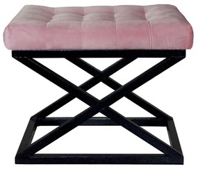 Atelier del Sofa Taburet Capraz - Black, Pink, Černá, Růžová