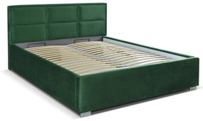 Manželská postel 160 cm Grander (tmavě zelená) (s roštem a úl. prostorem). 1029297
