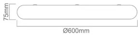 Luxusní stropní svítidlo Piatto chrom 60