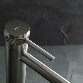 Rea Lungo Grip, vysoká umyvadlová baterie h-280, grafitová, REA-B8779