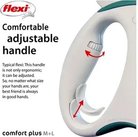 FLEXI Vodítko Comfort Plus M zelené / Pásek 5 m / Samonavíjecí / Pro p