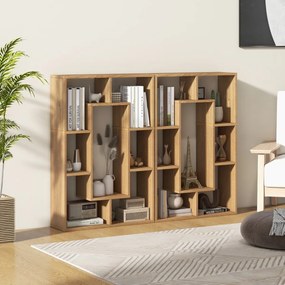 Costway Moderní knihovna s 7 přihrádkami a ochranou proti převrácení.